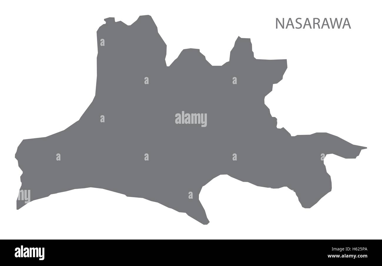 Nasarawa Nigeria Map grey Stock Vector Image & Art - Alamy