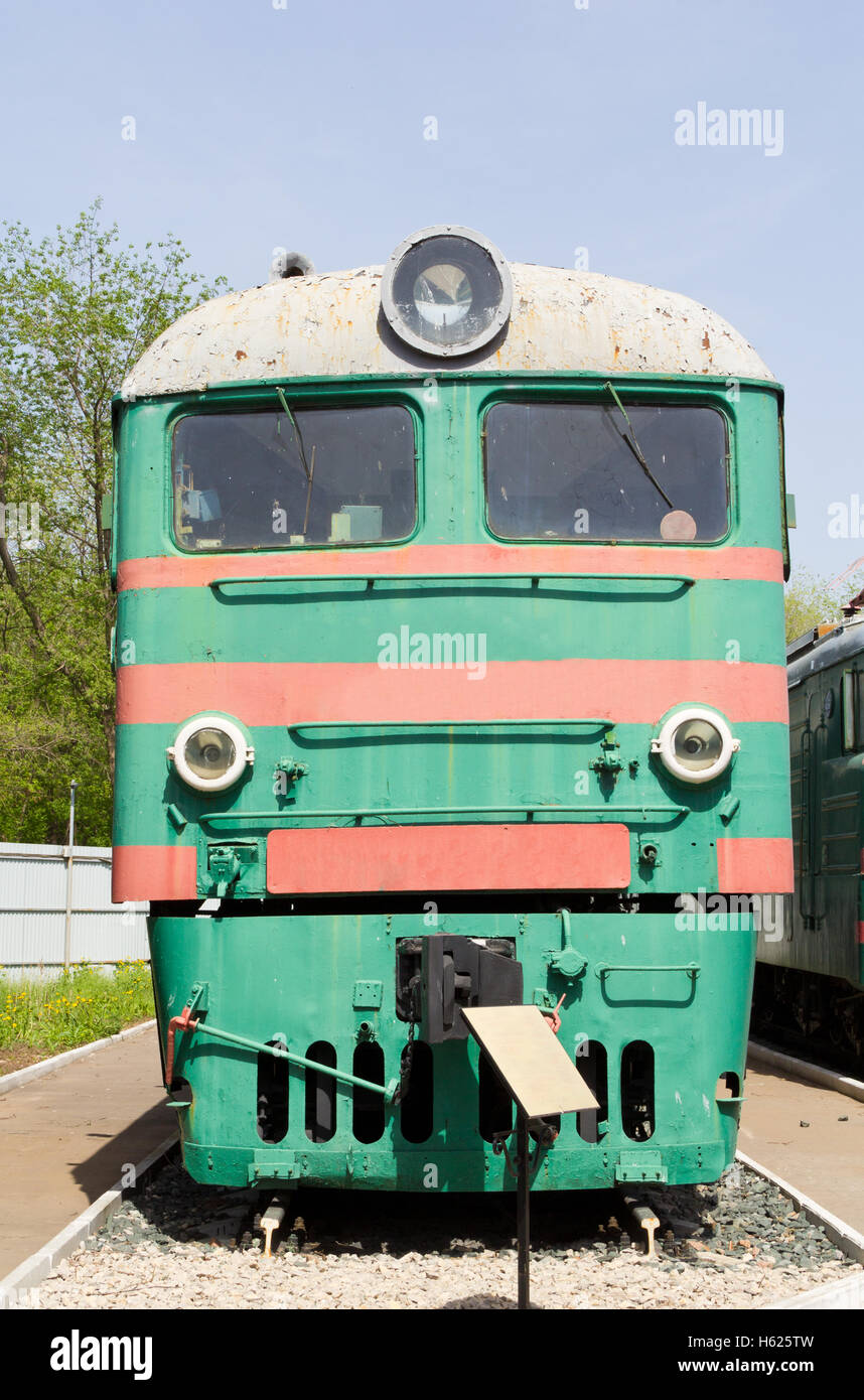 Photo of Russian rail road locomotive in Samara Stock Photo - Alamy