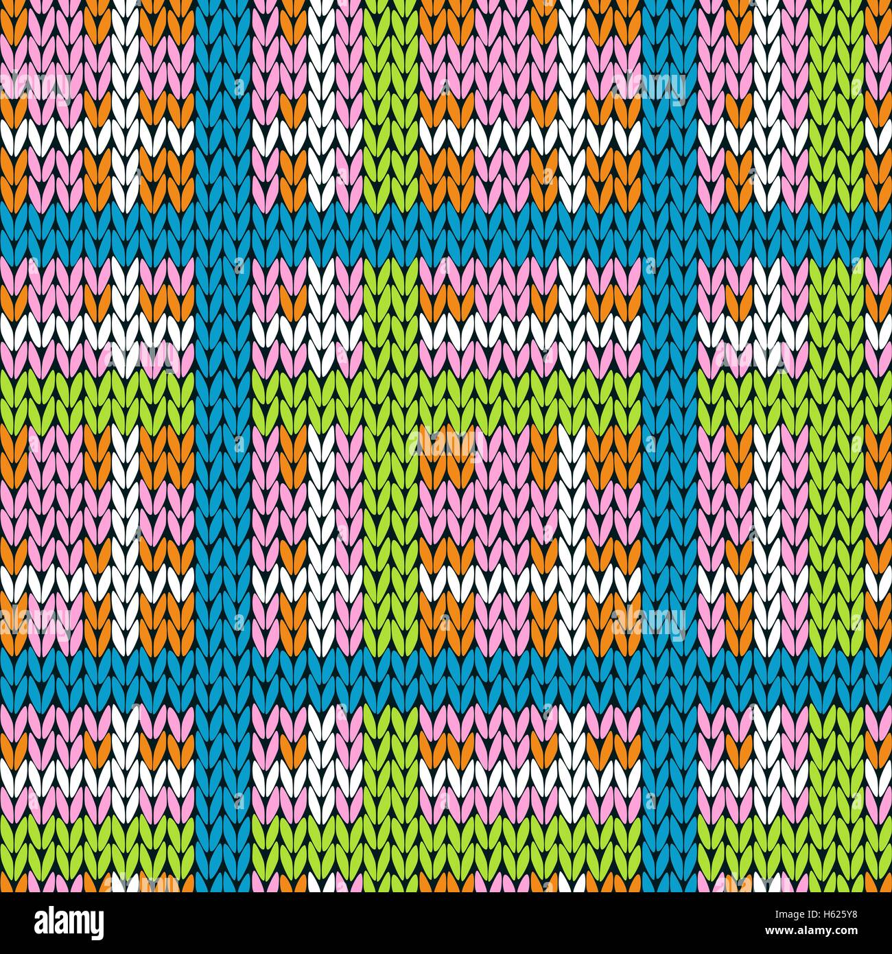 Knitting checkered seamless vector pattern with perpendicular lines as ...