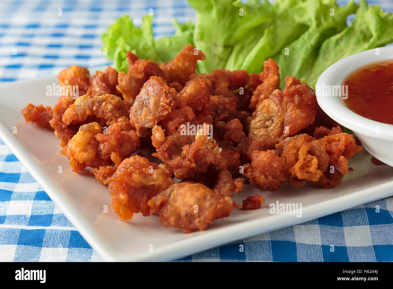 Fried chicken skin snacks Thailand Stock Photo - Alamy