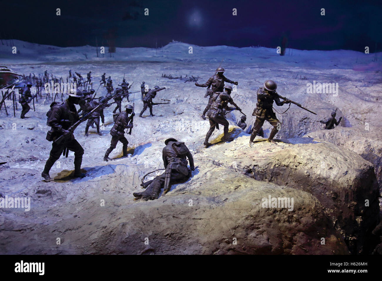 Australian War Museum in Canberra. Diorama commemorating the WWI Stock ...