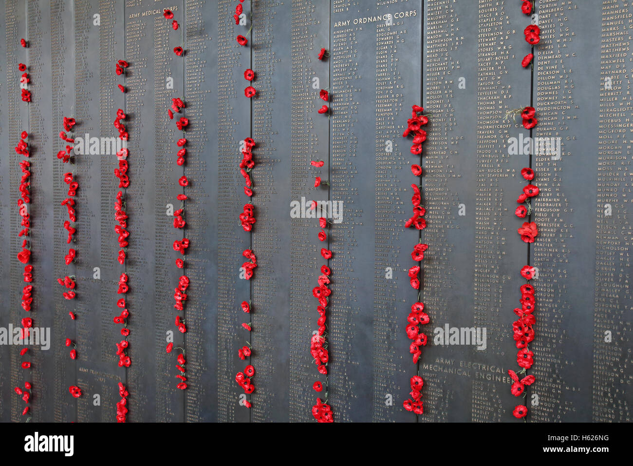 Wall of Remembrance honoring fallen Australian soldiers at the ...