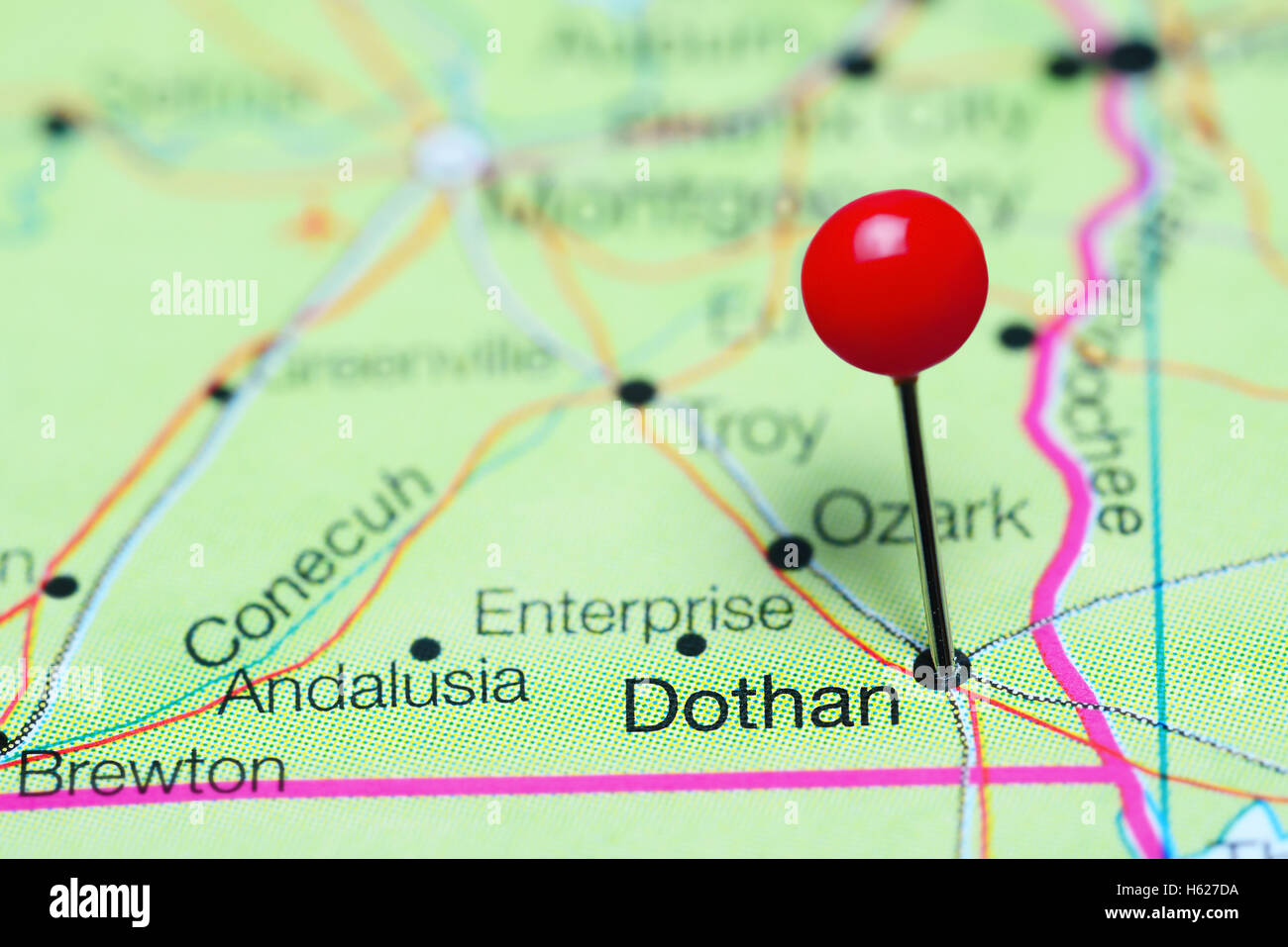 Dothan alabama on a map hi-res stock photography and images - Alamy