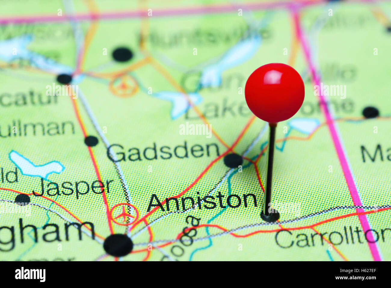 Anniston alabama map hi-res stock photography and images - Alamy