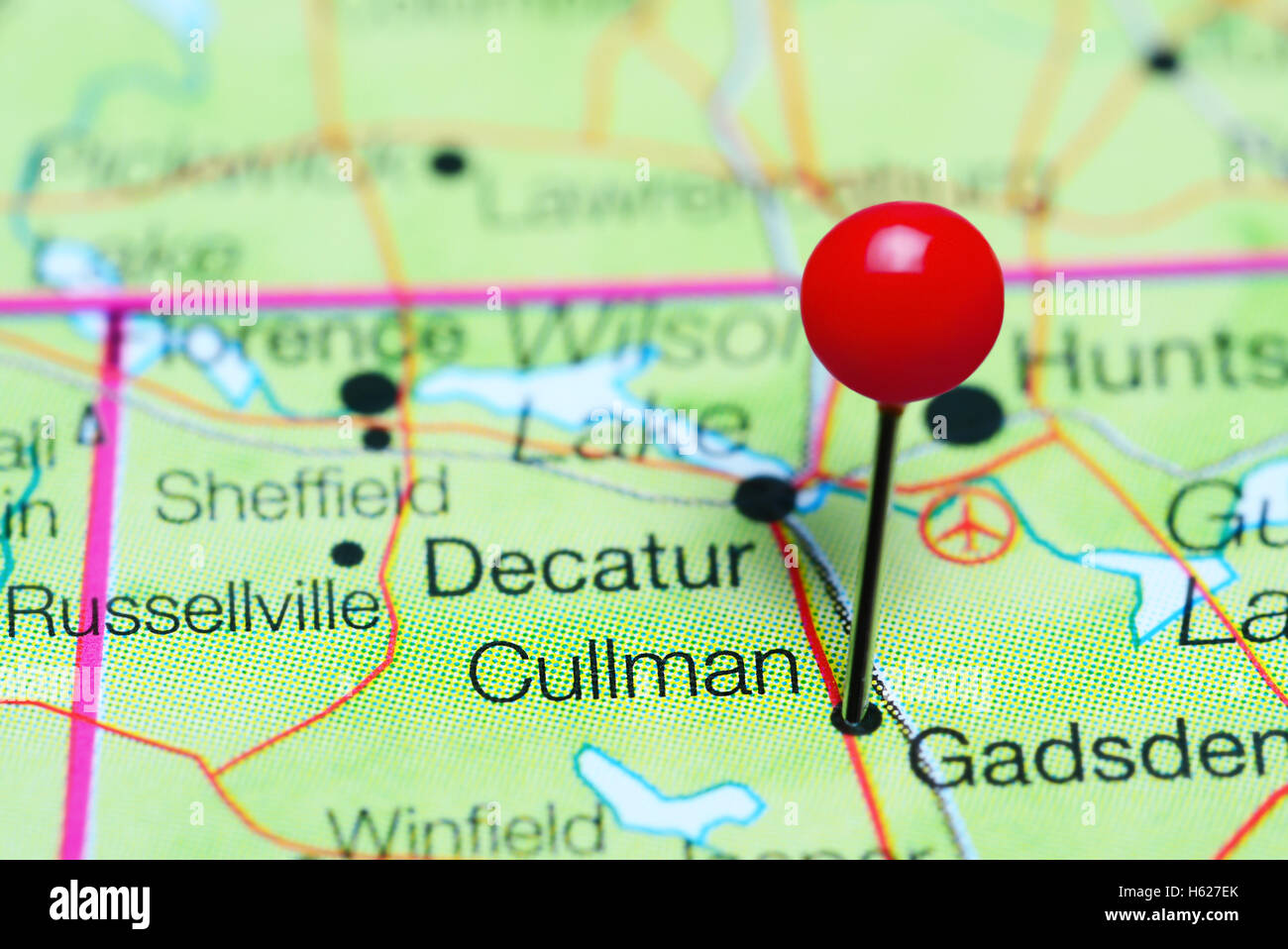 Cullman map hi-res stock photography and images - Alamy