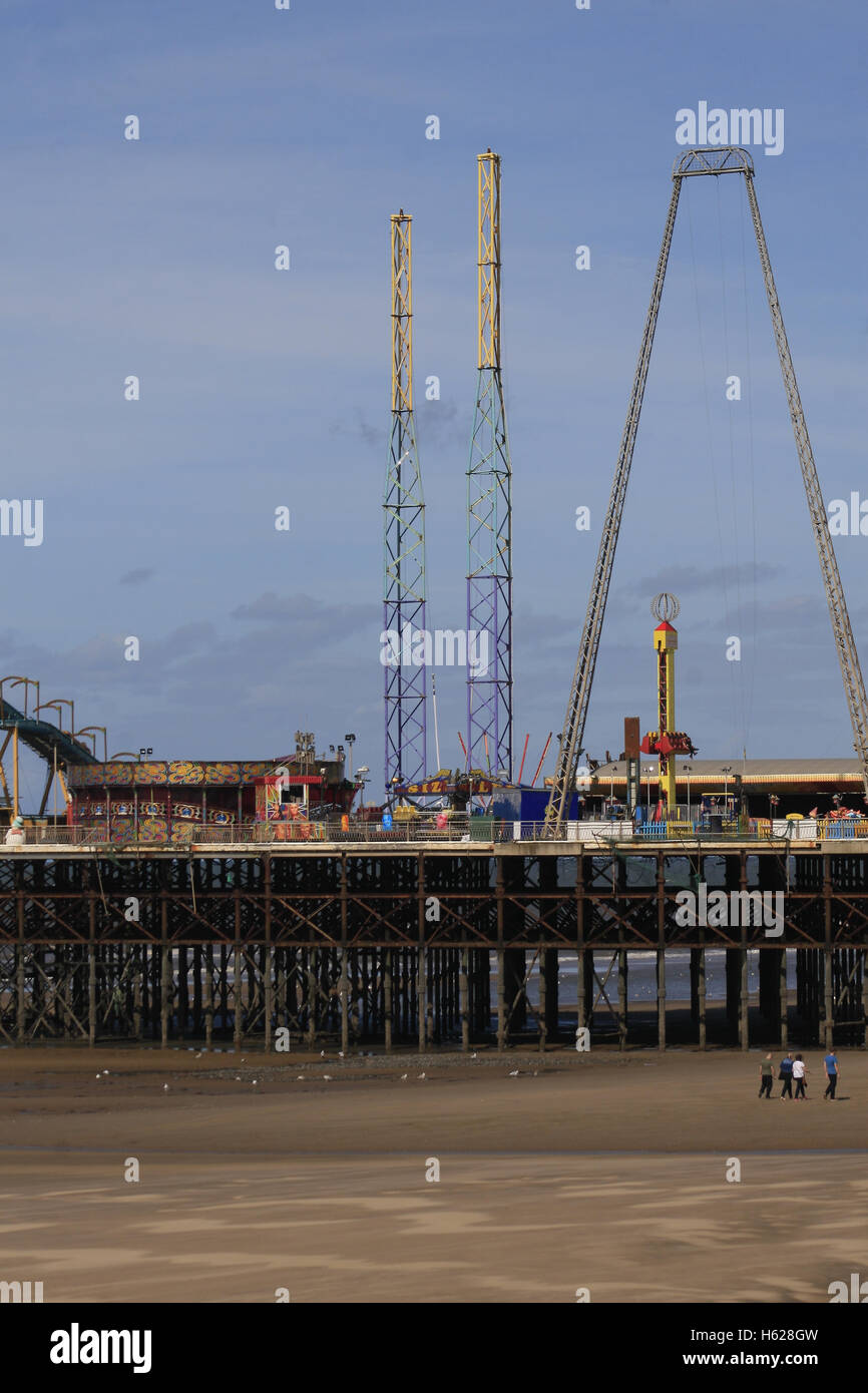 view of south pier, Blackpool, Lancashire, UK Stock Photo - Alamy
