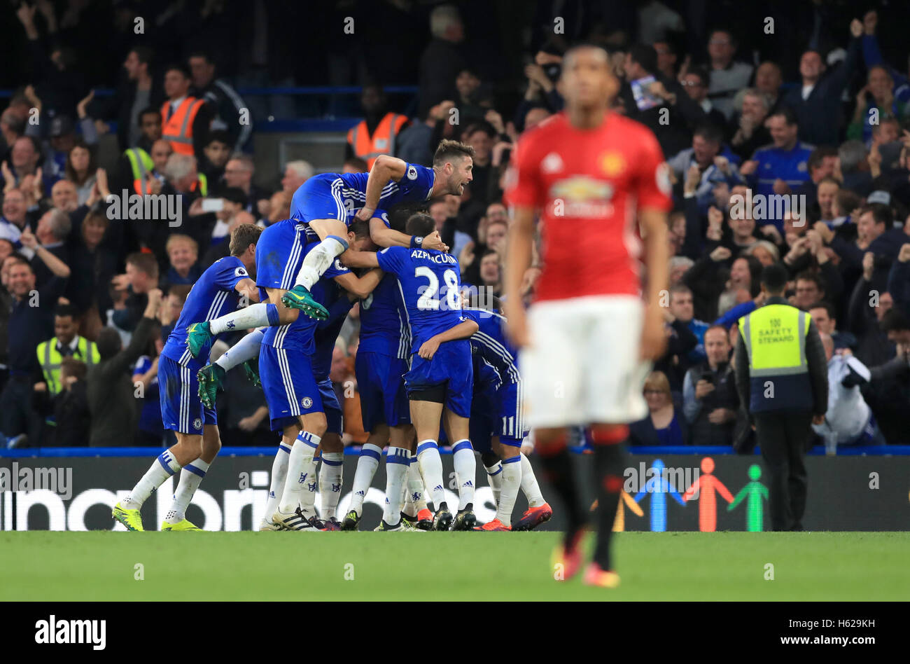 Chelsea's N'Golo Kante celebrates scoring his side's fourth goal of the ...