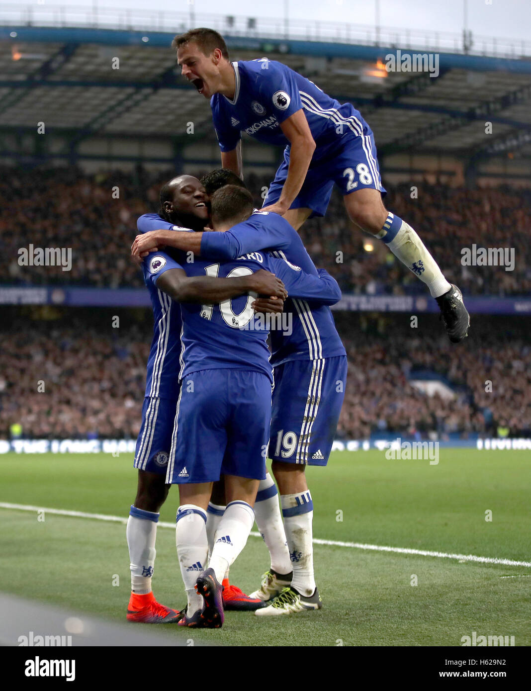 Chelsea's Eden Hazard celebrates scoring his side's third goal of the ...