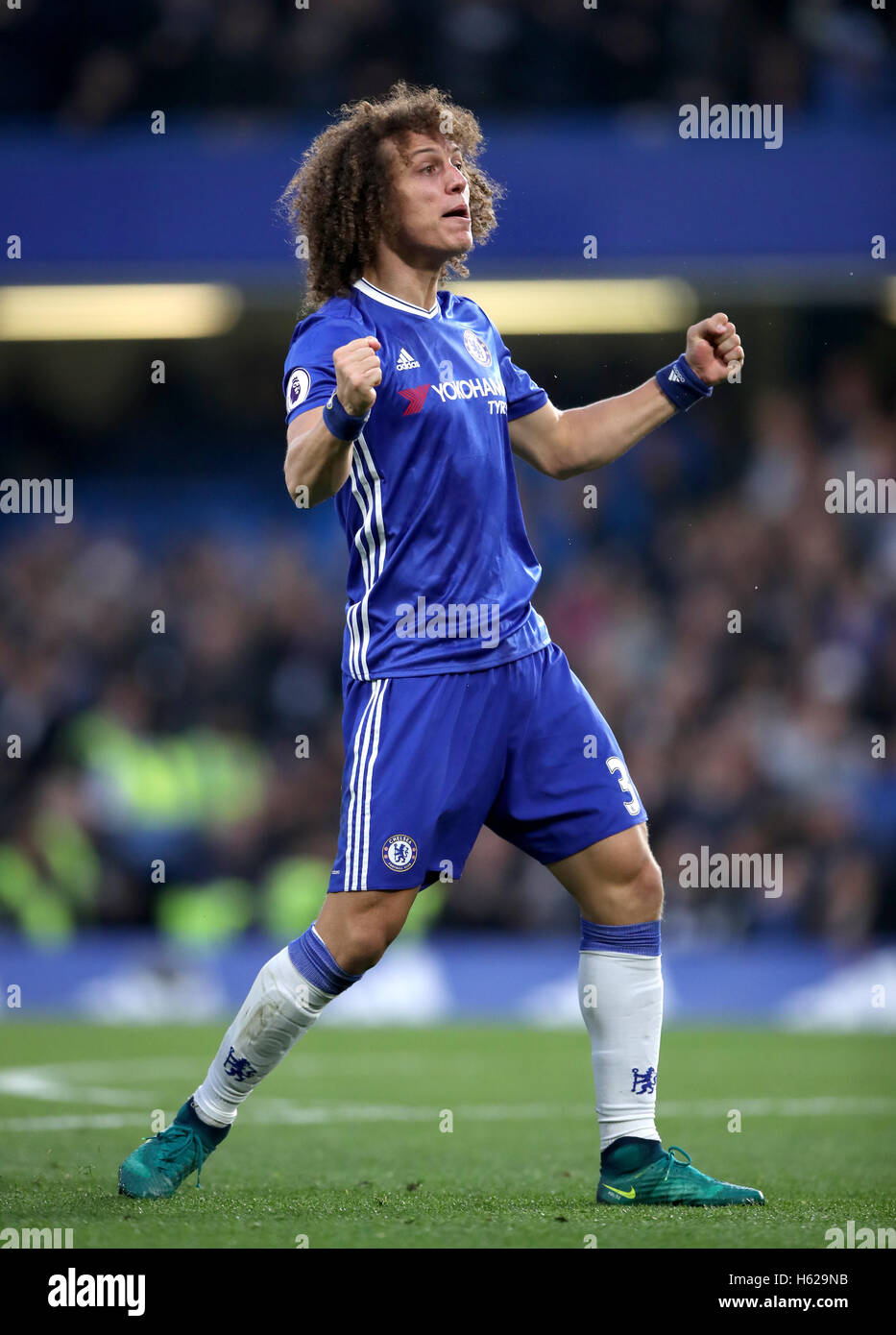 Chelsea's David Luiz celebrates after their fourth goal during the ...