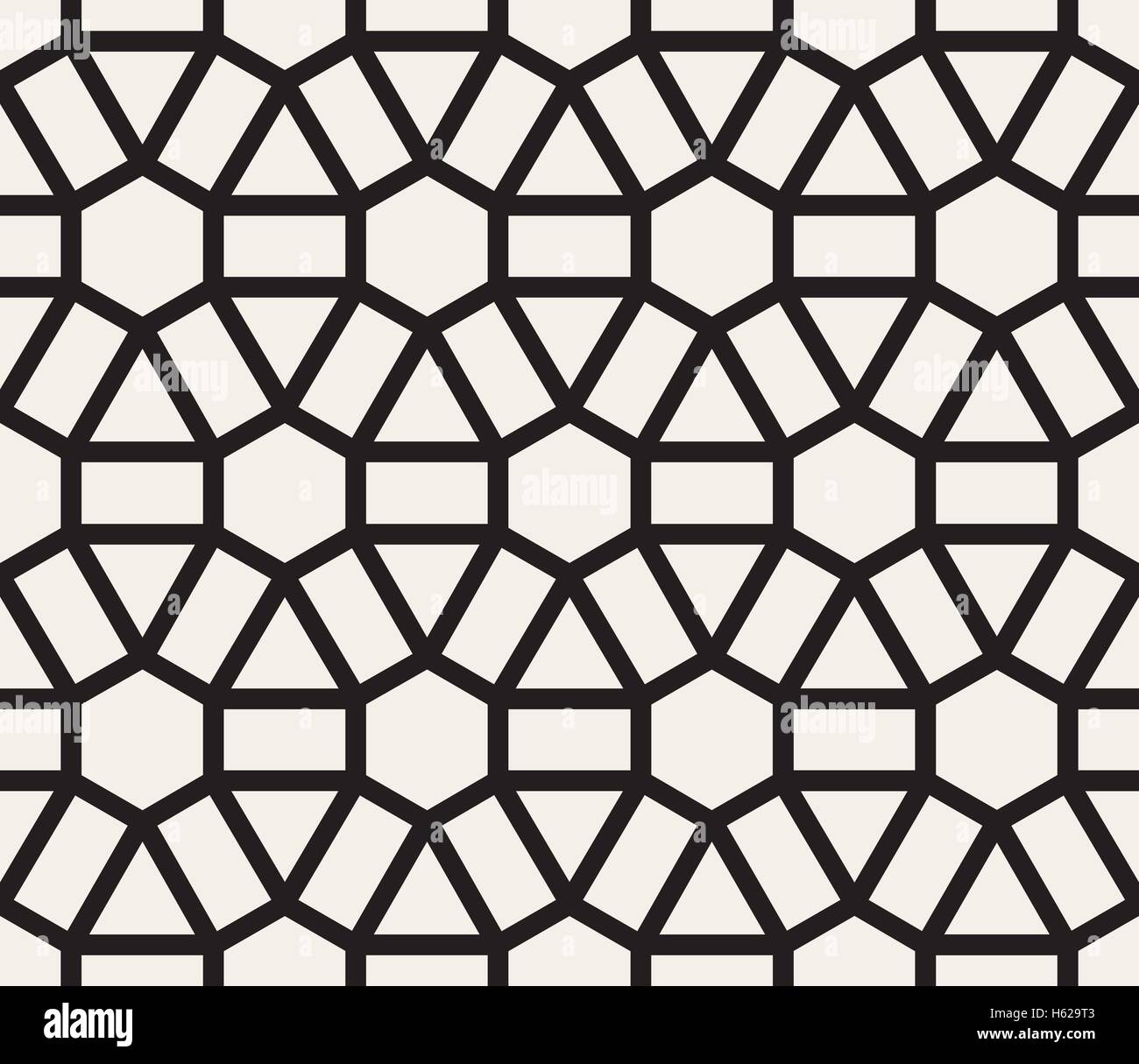 Vector Seamless Black and White Geometric Lace Pattern Stock Vector ...