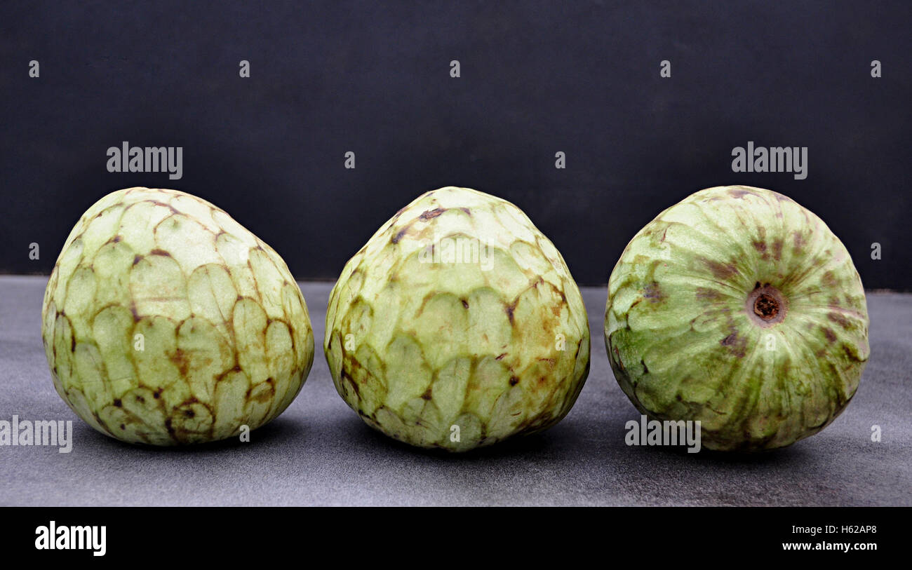 ripe cherimoya fruit Stock Photo - Alamy