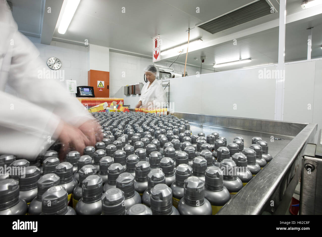 Staff working in medical factory Stock Photo - Alamy
