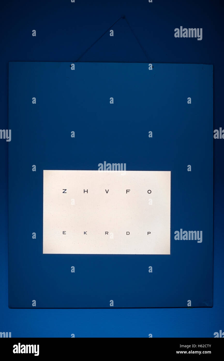 Eye sight chart for eye test Stock Photo - Alamy