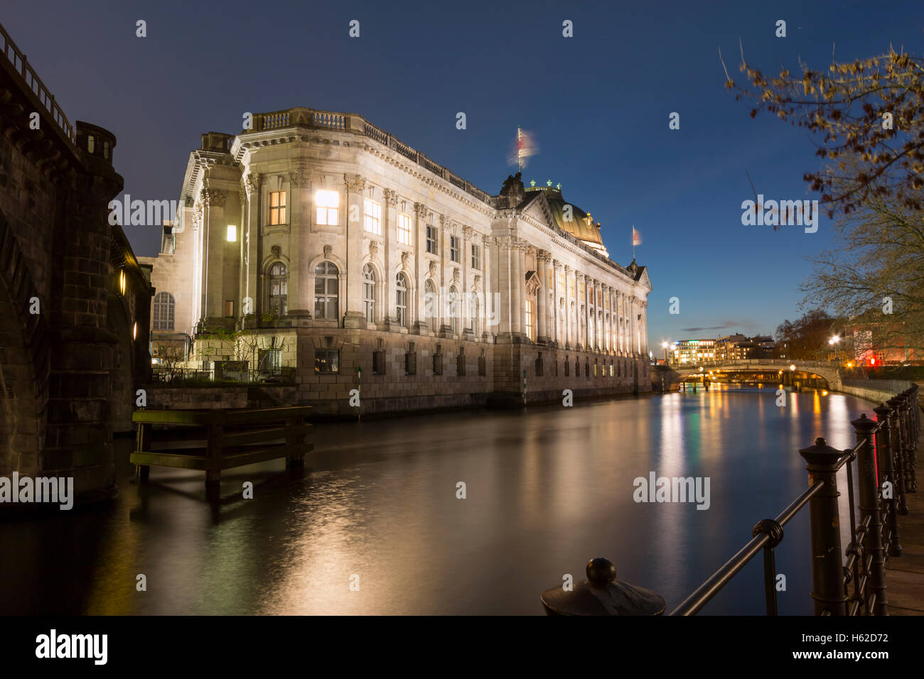 With illuminated bode museum at night hi-res stock photography and ...