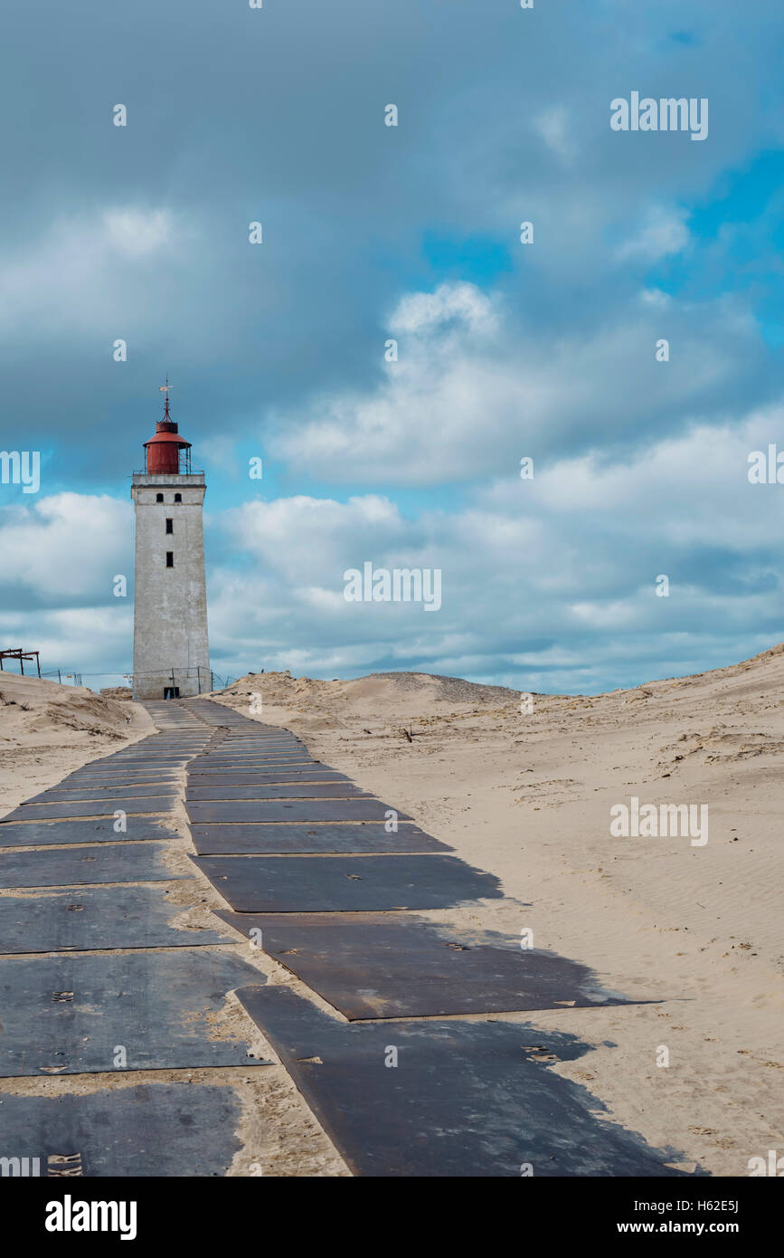 Denmark, North Jutland, lighthouse Rubjerg Knude Stock Photo - Alamy