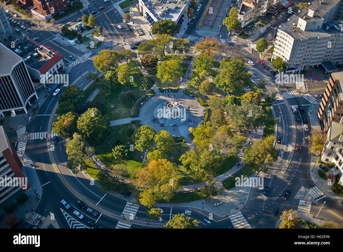 USA, Washington, D.C., Aerial photograph of Dupont Circle Stock Photo ...