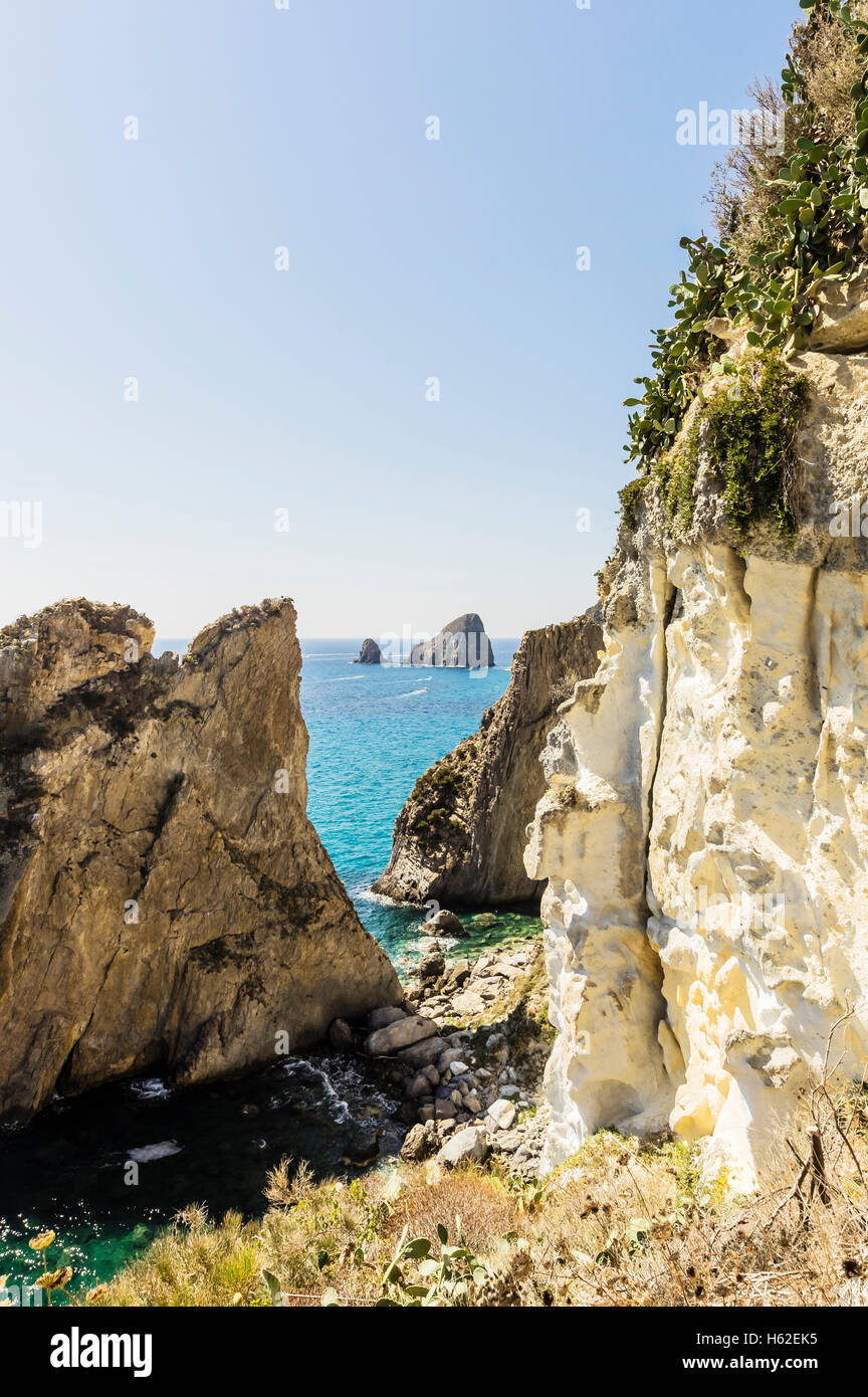 Italy, Pontine Islands, Ponza, rocky coast Stock Photo - Alamy