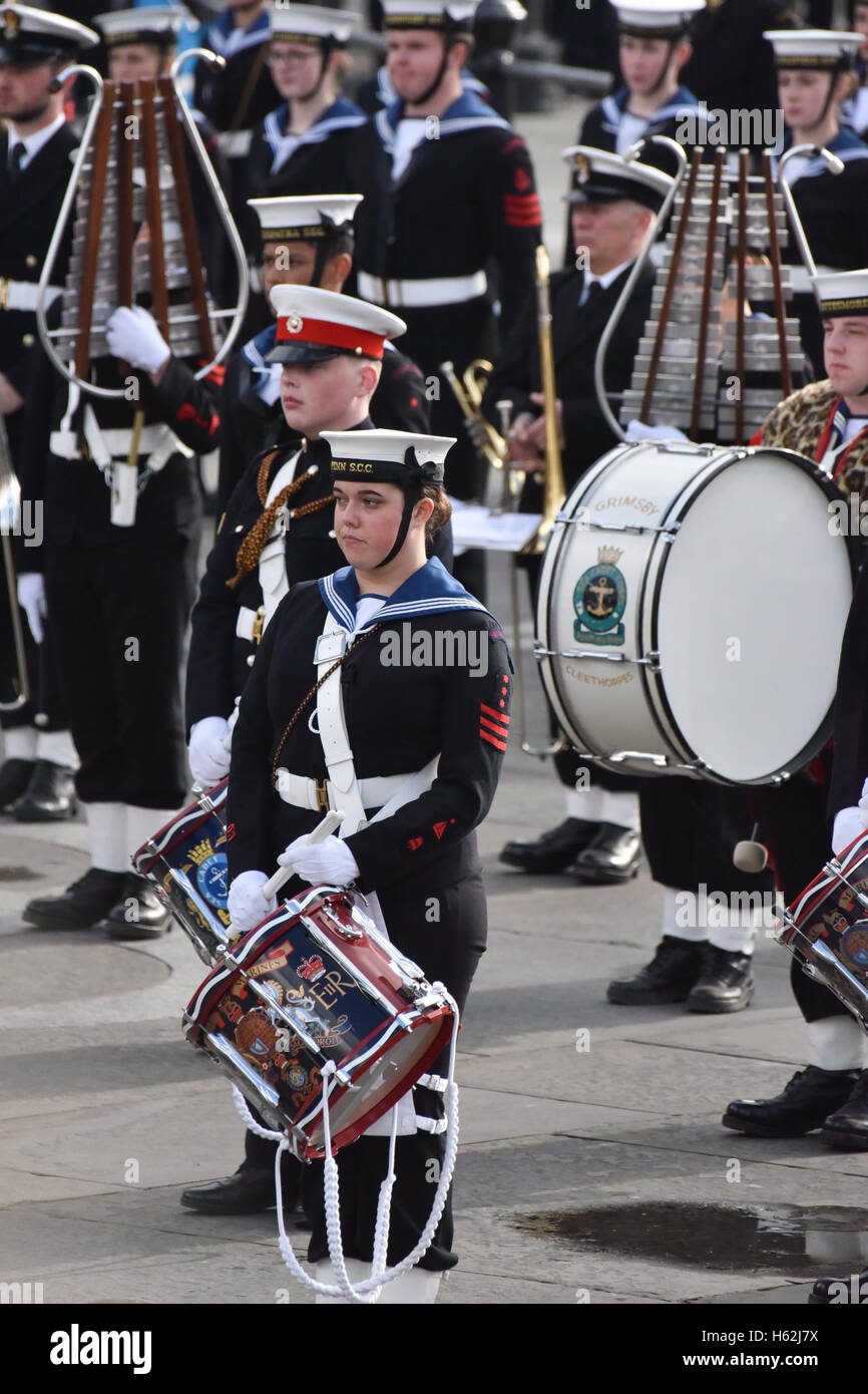 London, UK. 23rd October 2016. The Sea Cadets parade from Horse Guards ...