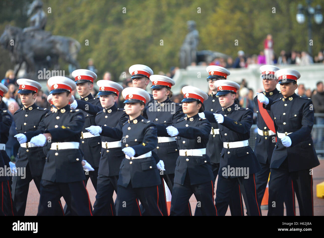 London, UK. 23rd October 2016. The Sea Cadets parade from Horse Guards ...
