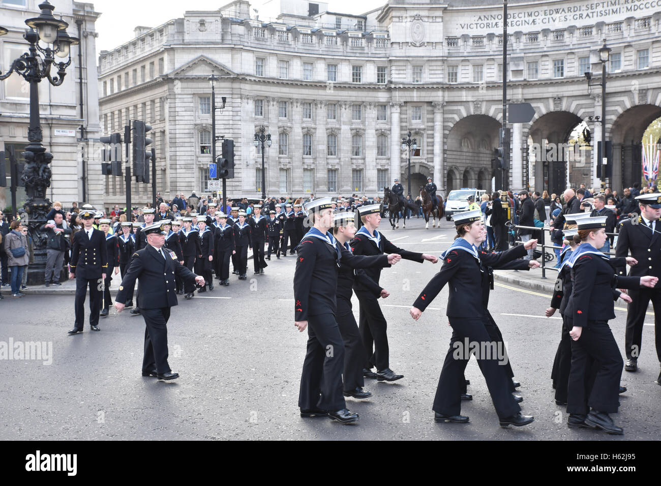 Trafalgar day parade and service hi-res stock photography and images ...