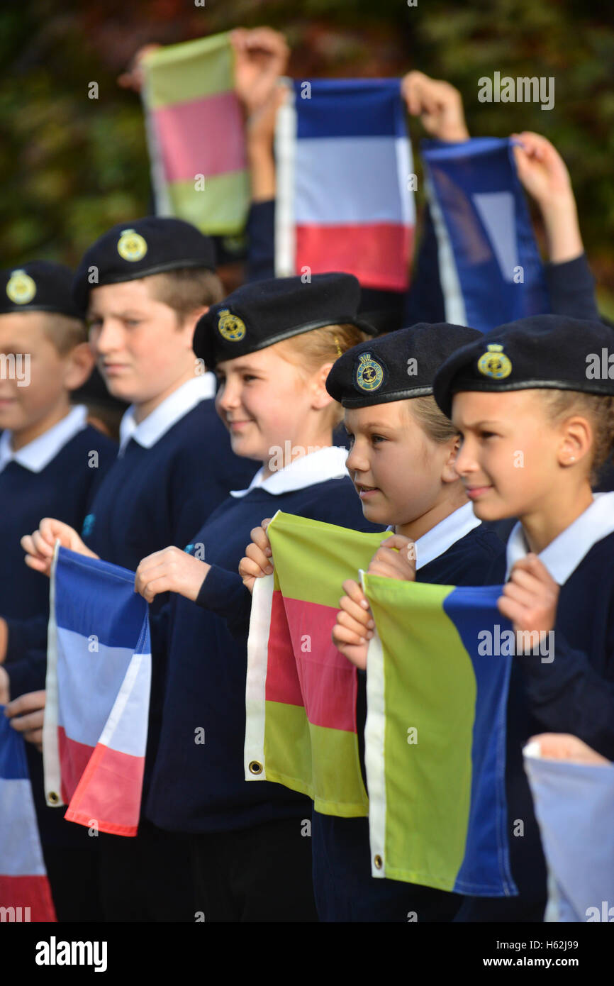 London, UK. 23rd October 2016. The Sea Cadets parade from Horse Guards ...