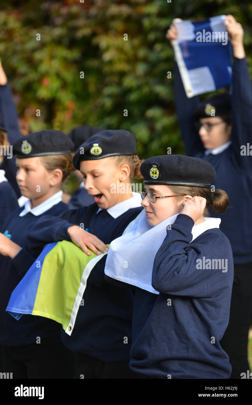 London, UK. 23rd October 2016. The Sea Cadets parade from Horse Guards ...