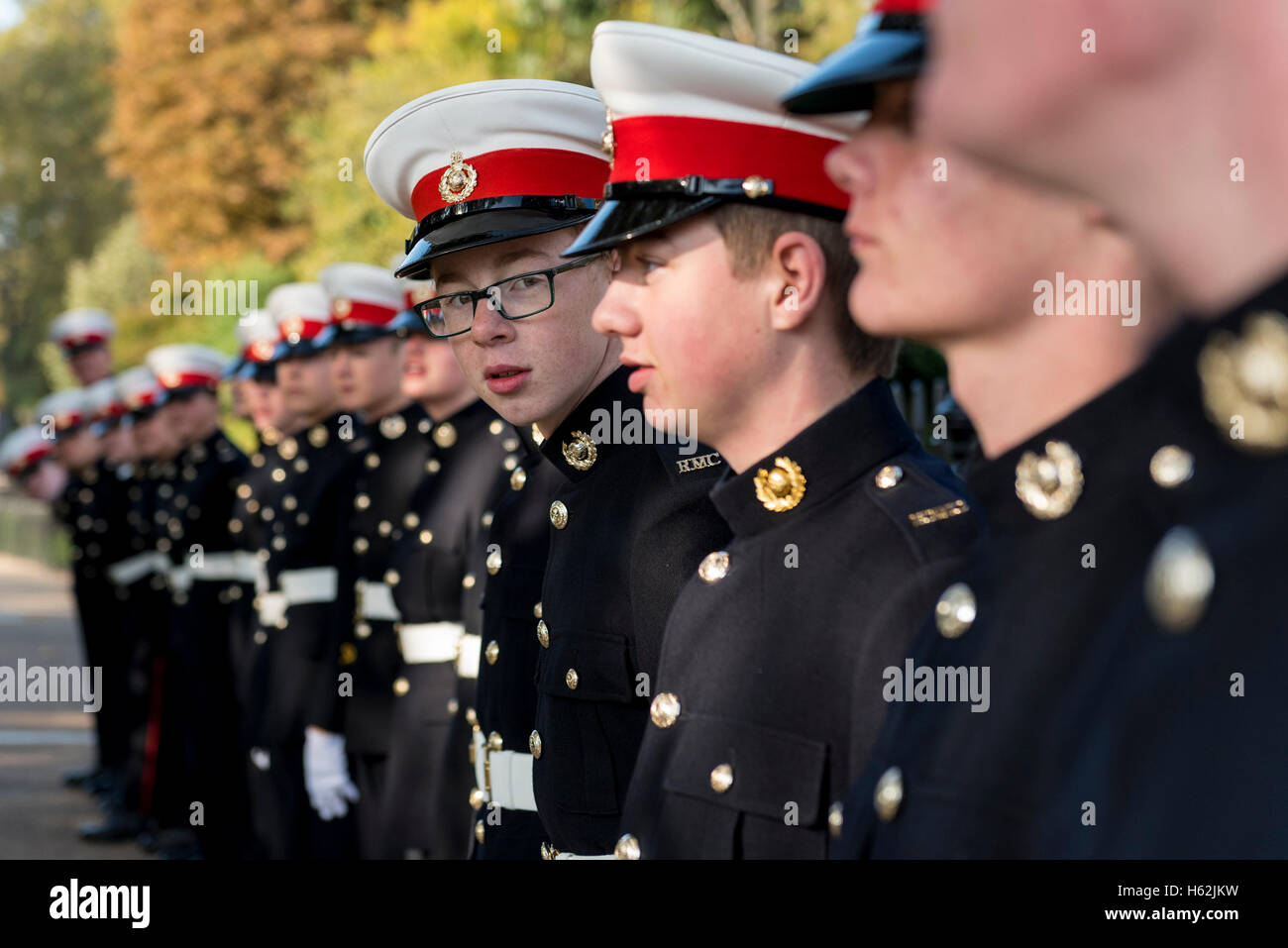 London, UK. 23 October 2016. Trafalgar Day is celebrated by Sea Cadets ...