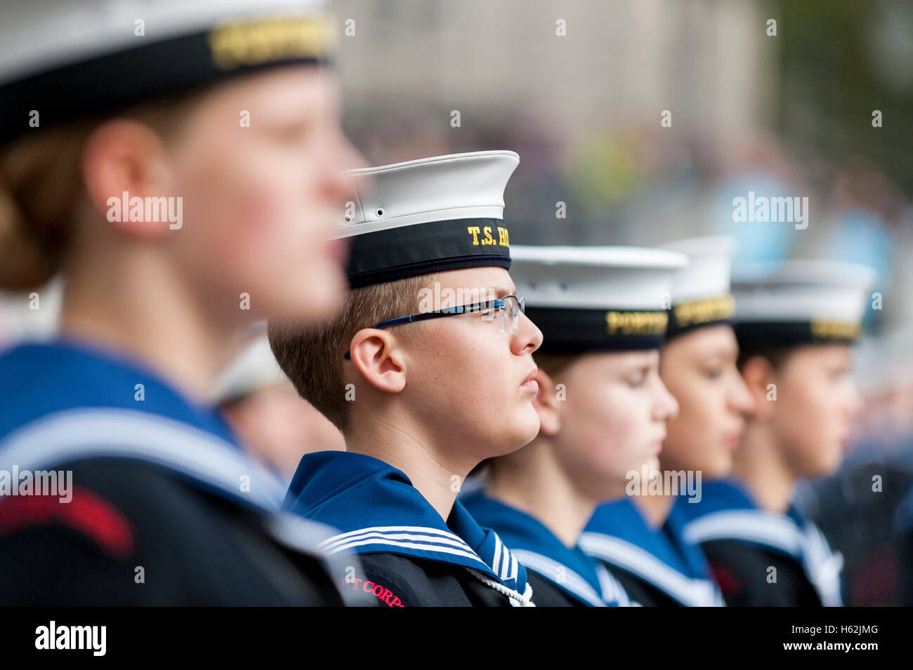 London, UK. 23 October 2016. Trafalgar Day is celebrated by Sea Cadets ...