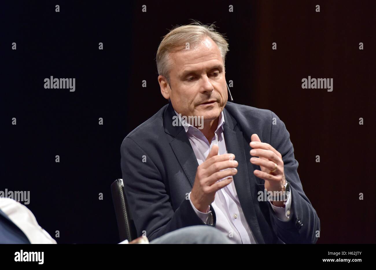 Cologne, Germany. 20th Oct, 2016. The author Axel Hacke reads at the ...