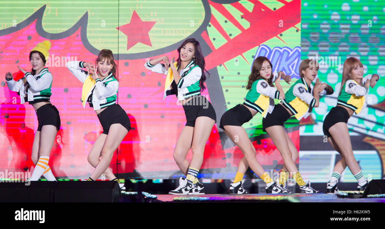 Twice, Oct 8, 2016 : South Korean girl group Twice performs at MBC Korean Music Wave - 2016 DMC ...