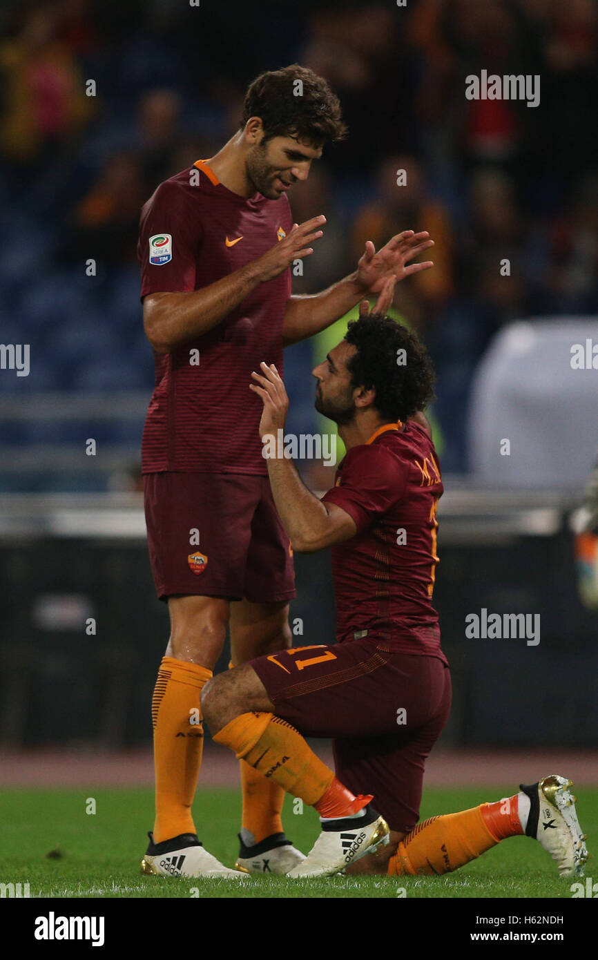 Rome, Italy 22 october, 2016:Salah score the gol during the match Serie ...