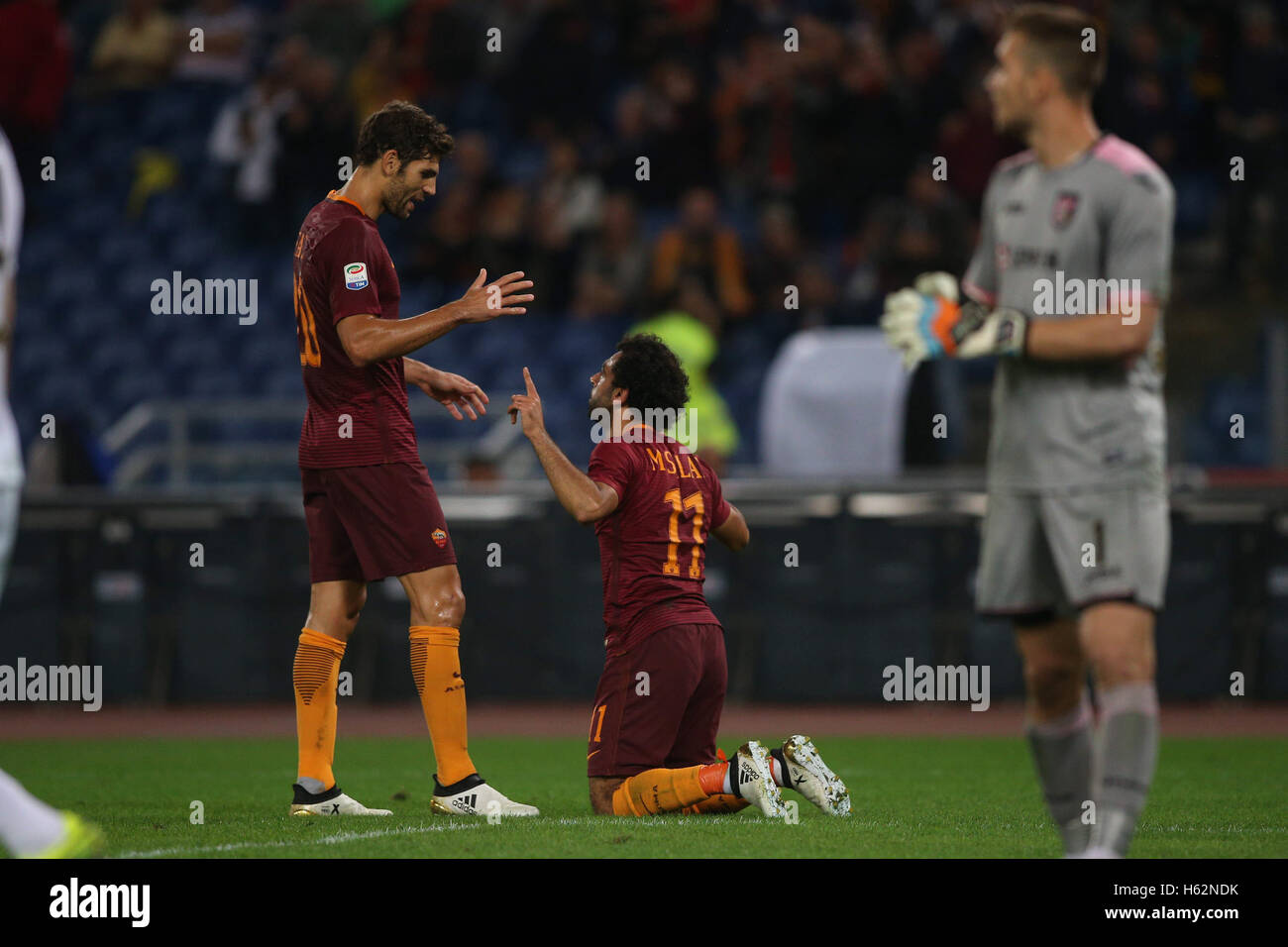 Rome, Italy 22 october, 2016:Salah score the gol during the match Serie ...