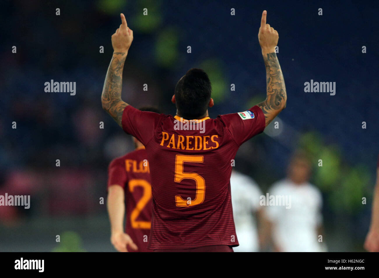 Rome, Italy 22 october, 2016:Paredes score the gol and celebrates ...