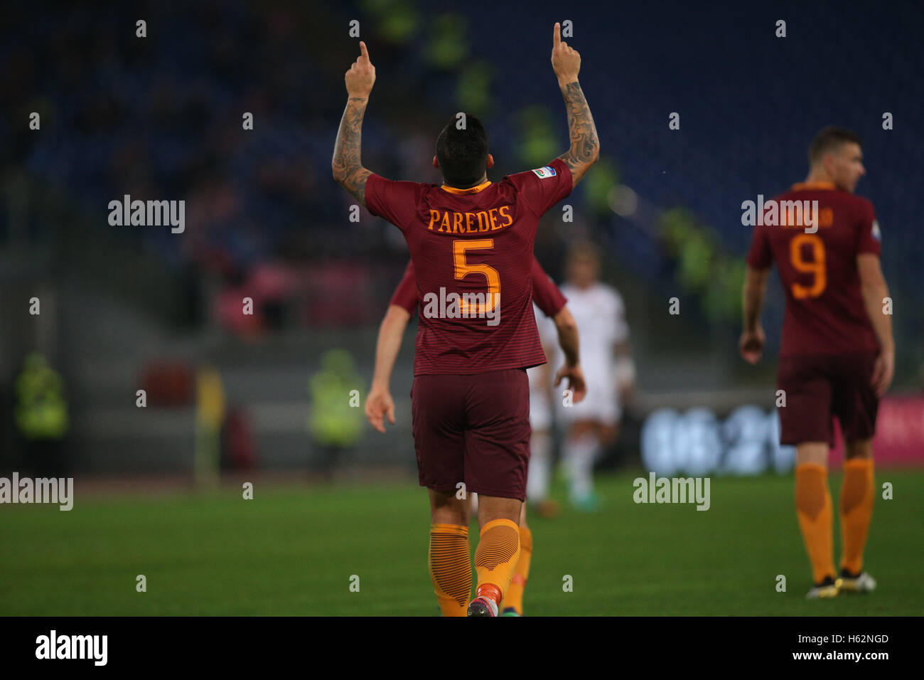 Rome, Italy 22 october, 2016:Paredes score the gol and celebrates ...