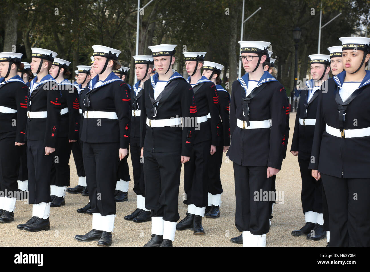 London, UK. 23rd October 2016. Trafalgar Day is celebrated by Sea ...