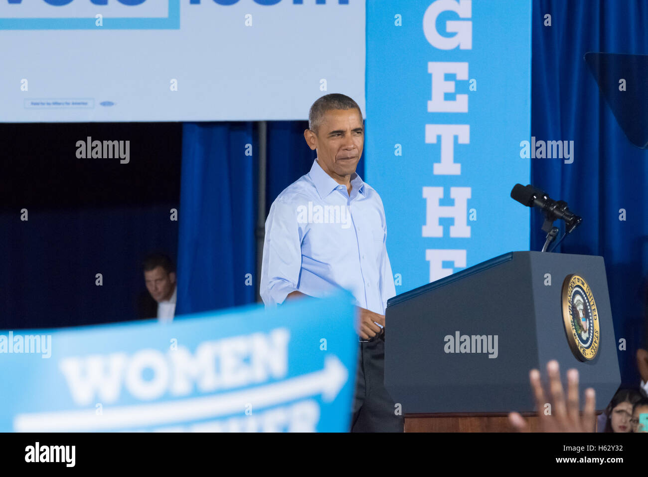 Las Vegas, Nevada, USA. 23rd Oct, 2016. President Obama rallies the ...
