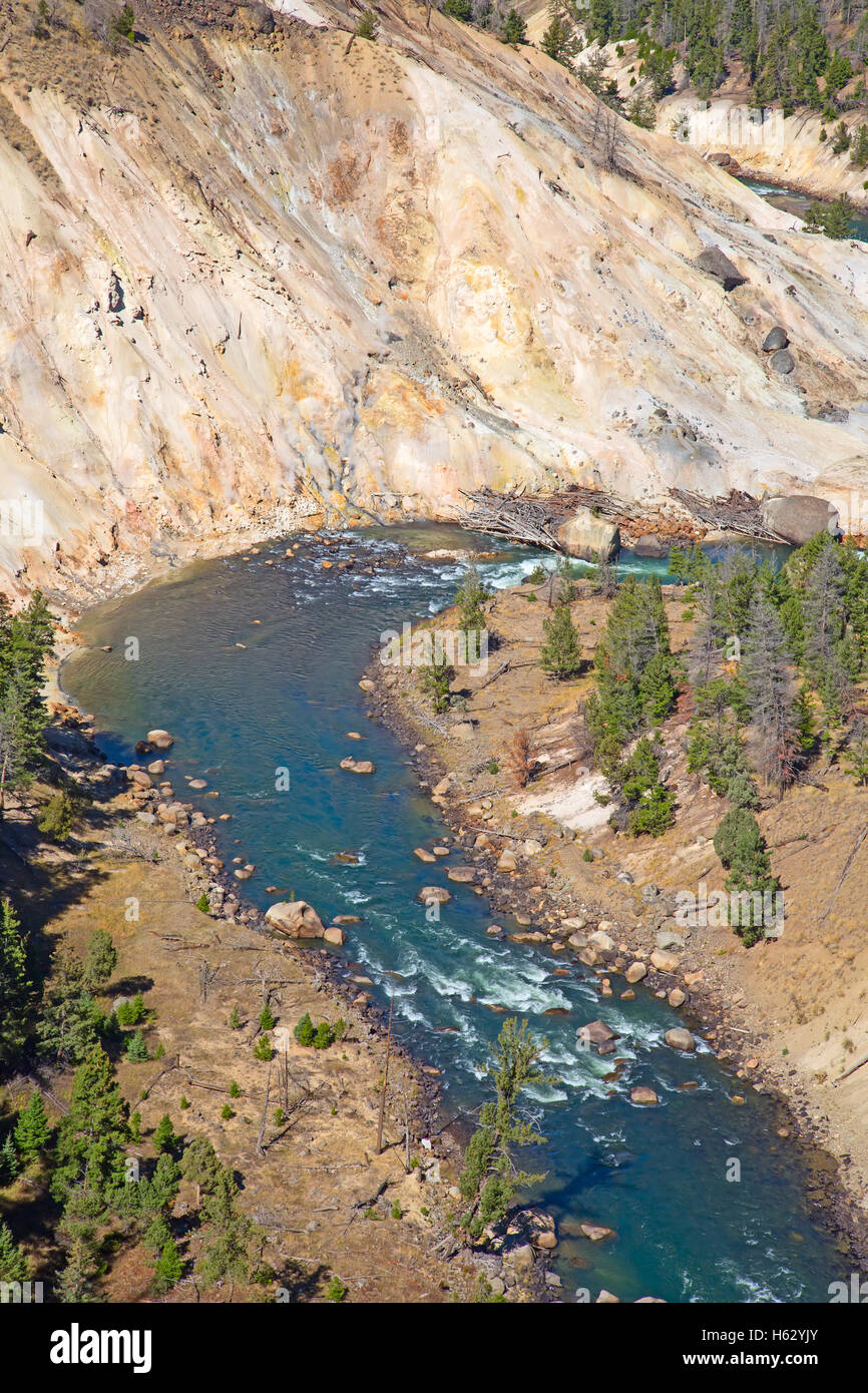 Calcite springs area of the Yellowstone National Park, Wyoming, USA ...