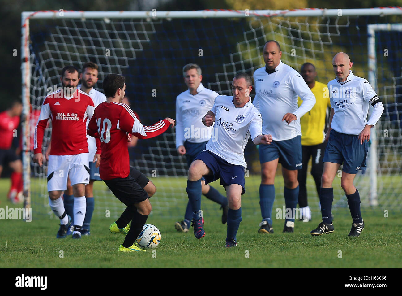 Dynamics (red) vs Wounded Knee, Hackney & Leyton Sunday League Albert ...