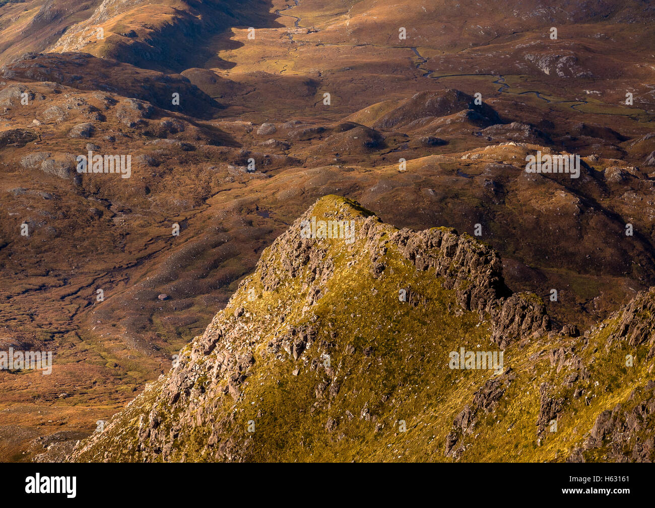 Scottish Highlands, Landscape View from Slioch, ridge Stock Photo - Alamy