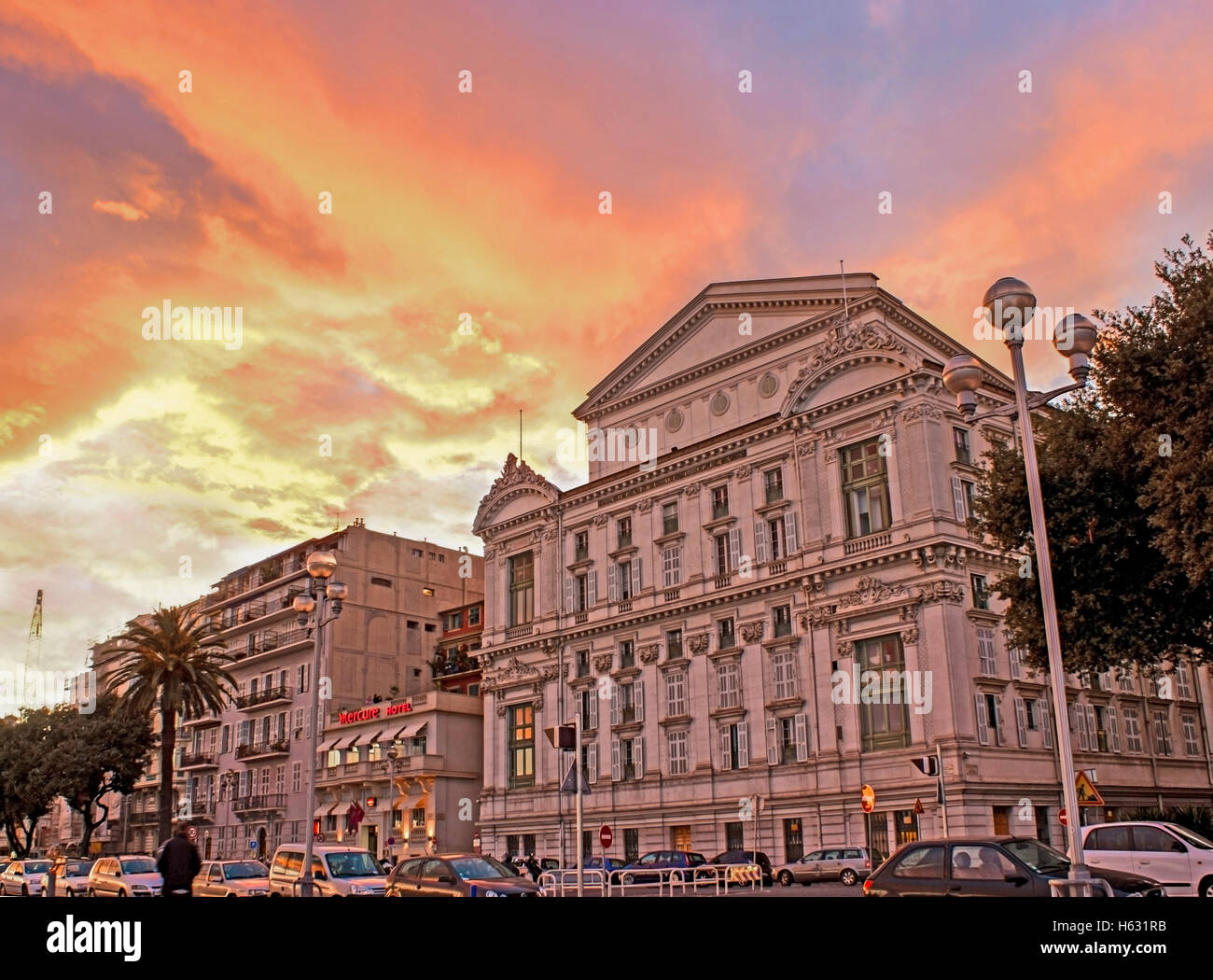 Opera de Nice located along the seaside promenade, on Rue Saint ...