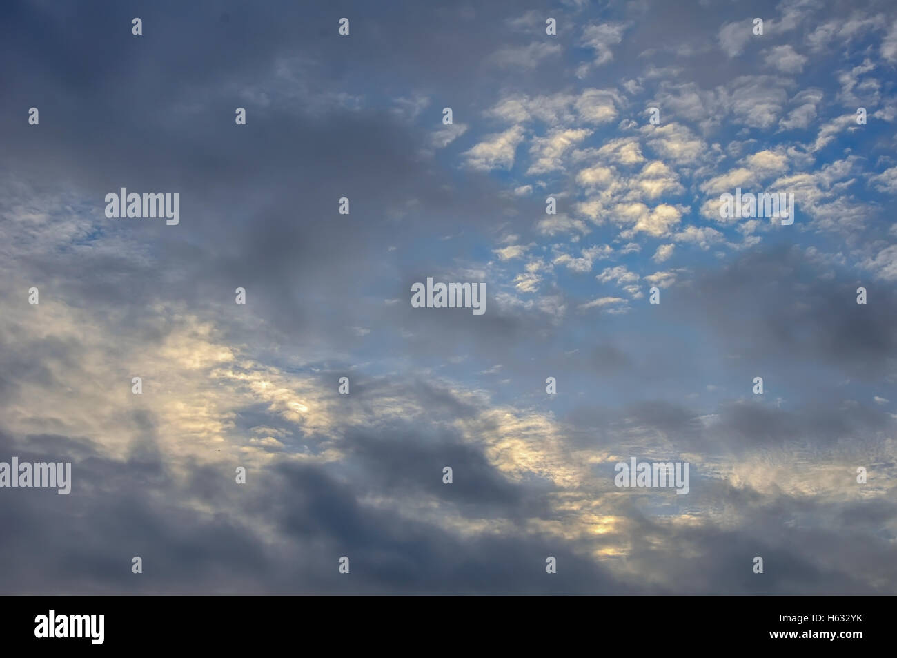 Winter sky with layered clouds Stock Photo - Alamy