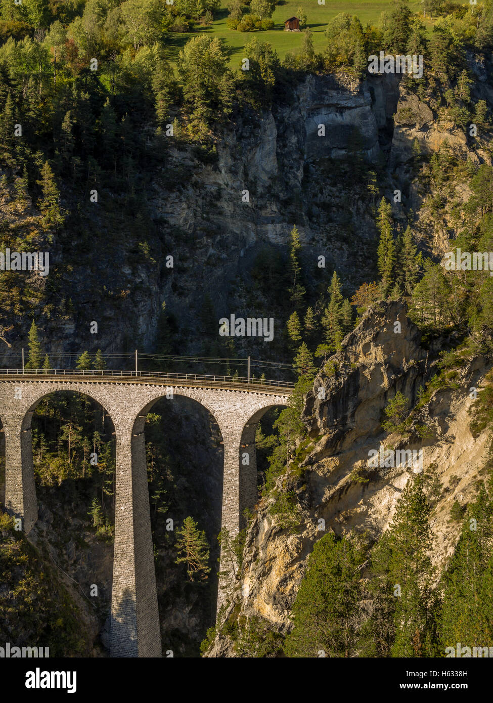 Breathtaking railway bridge in the Swiss Alps 3 Stock Photo - Alamy