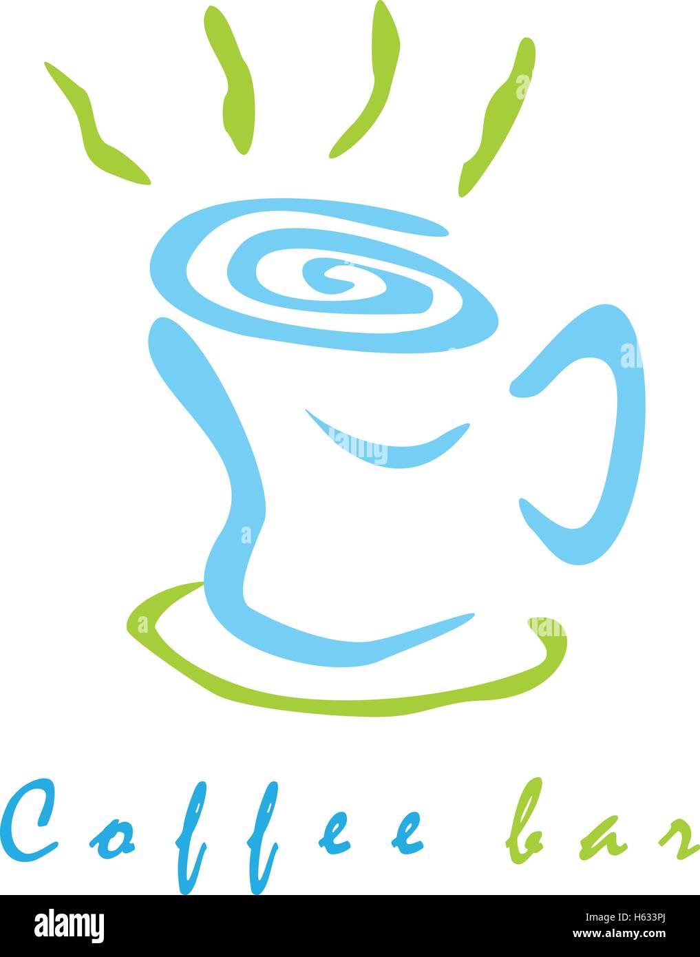 Coffee beans green color Stock Vector Images - Alamy