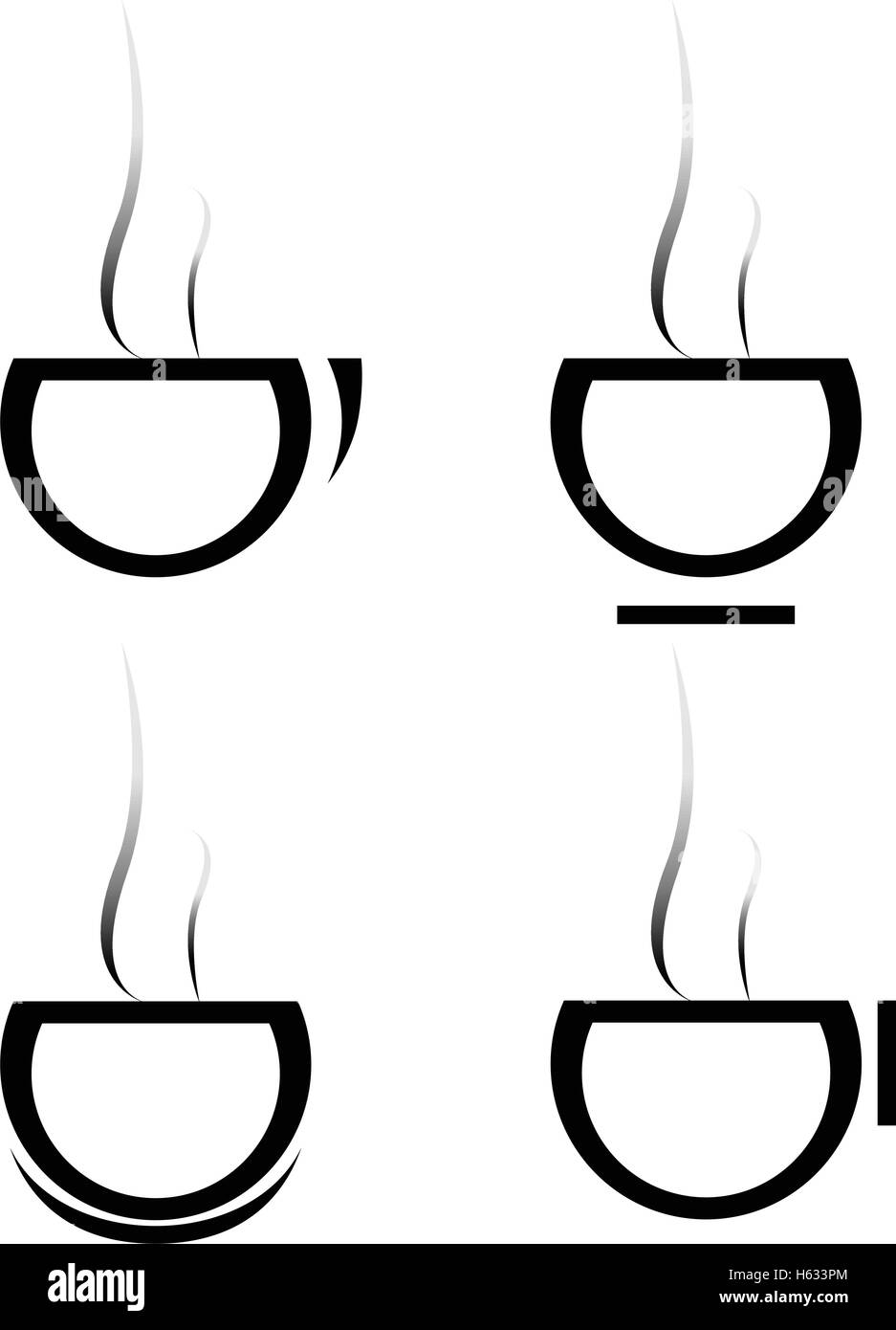 Group coffee cups Stock Vector Images - Alamy