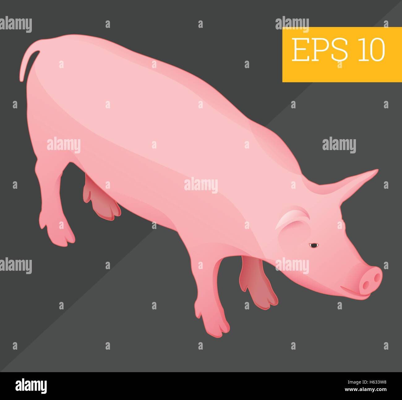 pig isometric vector illustration Stock Vector Image & Art - Alamy