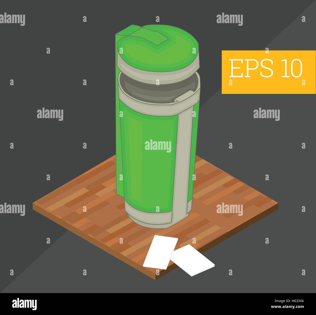 recycle container isometric vector illustration Stock Vector Image ...