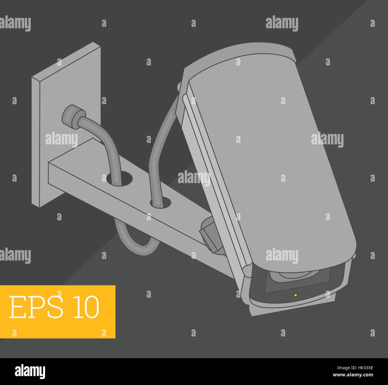 security camera isometric vector illustration Stock Vector Image & Art ...