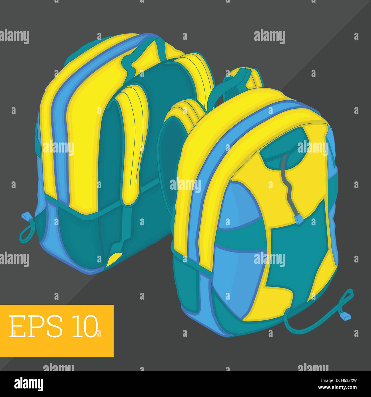 Isometric backpack hi-res stock photography and images - Alamy