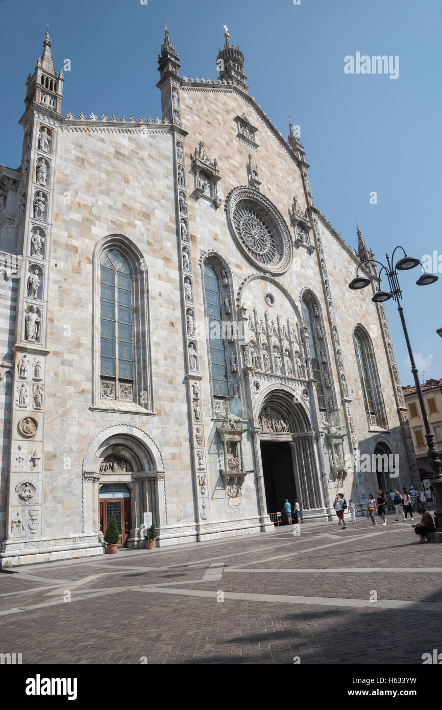 West view of Como Cathedral, Roman Catholic cathedral, Como, southern ...