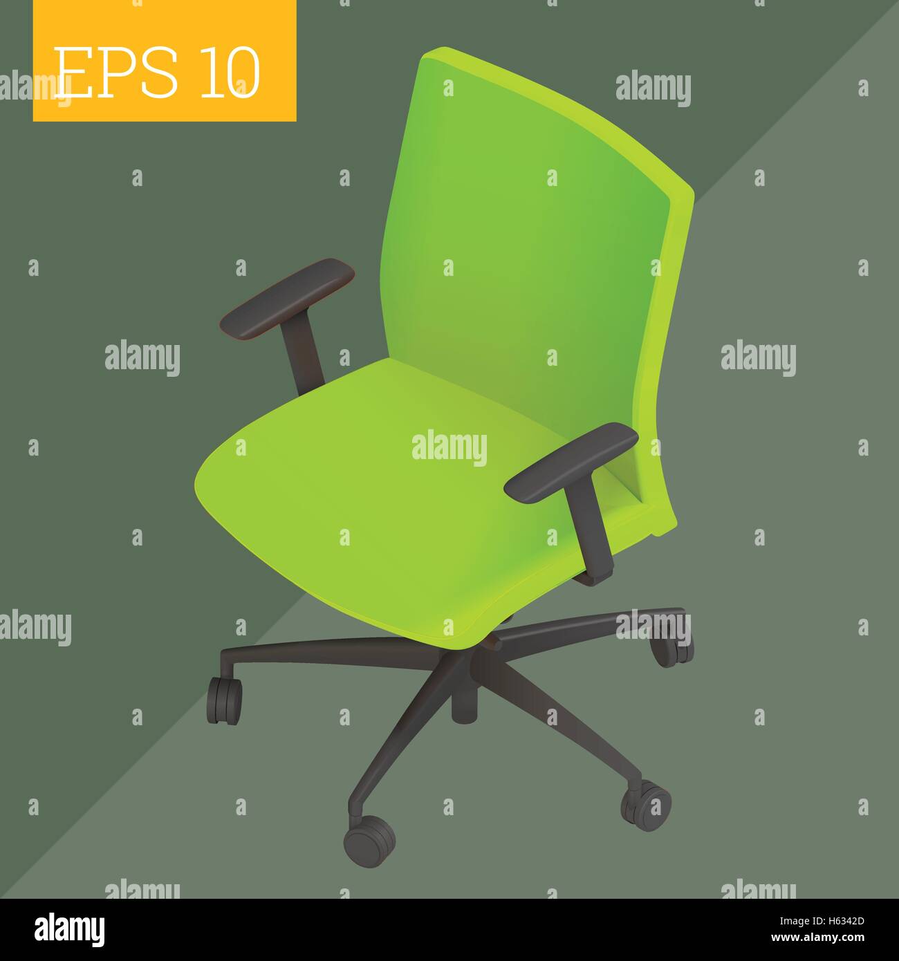 computer chair isometric vector illustration Stock Vector Image & Art ...